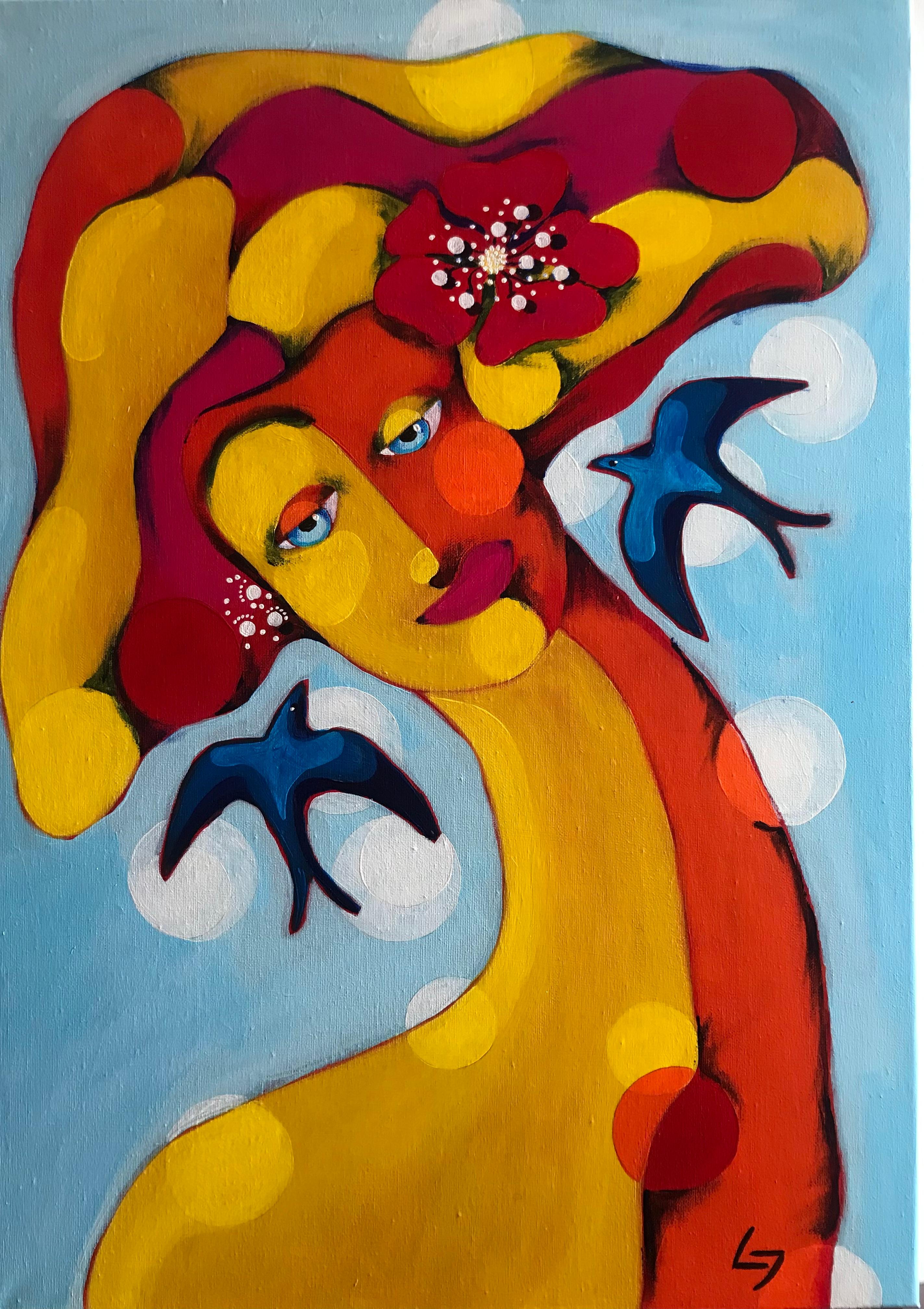 Anastasiya Akulova - Angel woke up, 90x80cm For Sale at 1stDibs