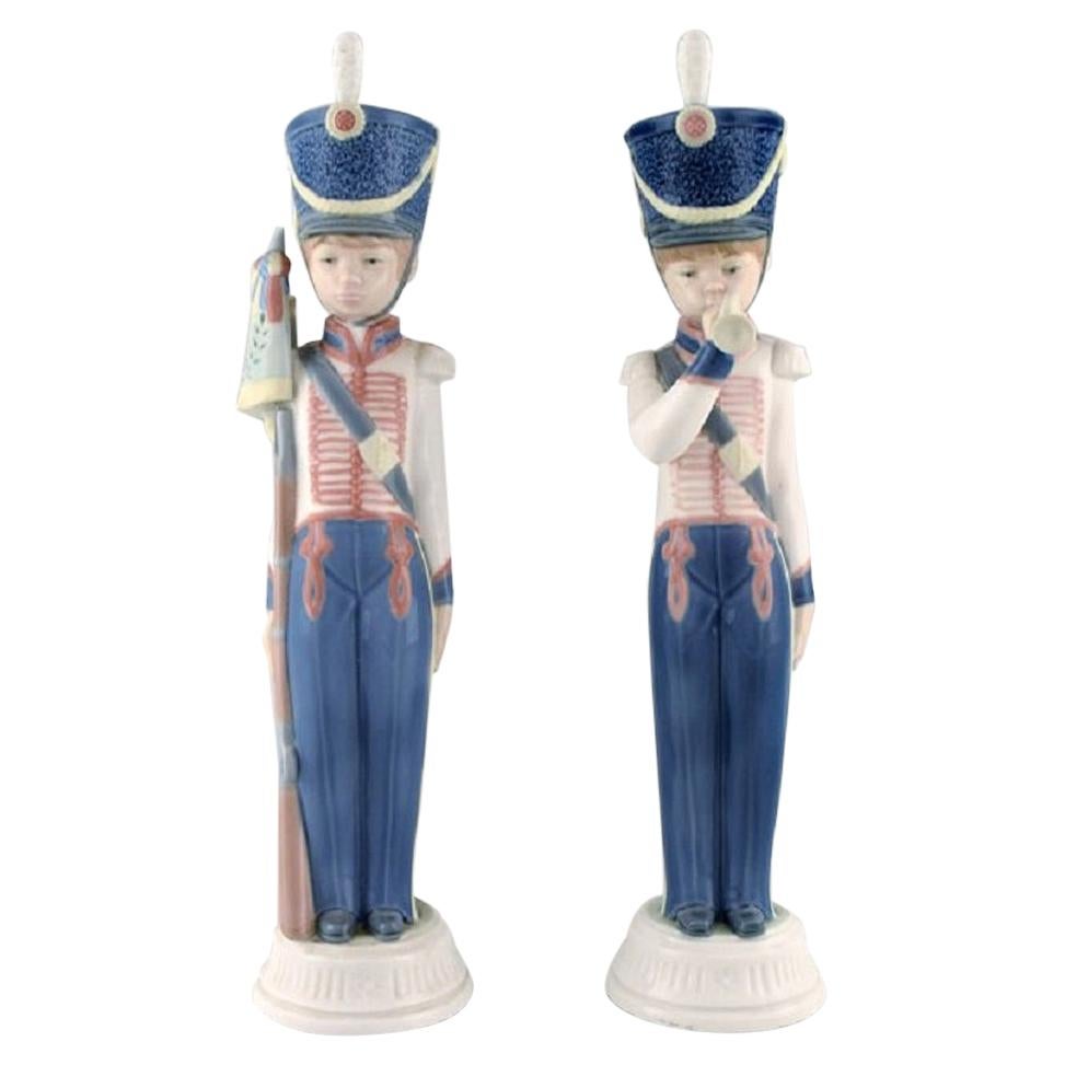 Lladro and Nao, Spain, Three Porcelain Figurines, Young Girls with Farm ...