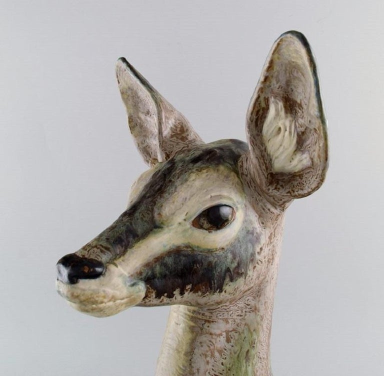 Lladro, Spain. Very Large Sculpture in Glazed Ceramic. Deer. 1970s ...