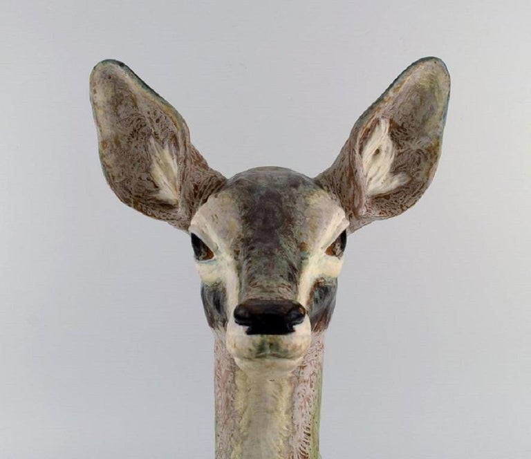 Lladro, Spain. Very Large Sculpture in Glazed Ceramic. Deer. 1970s ...