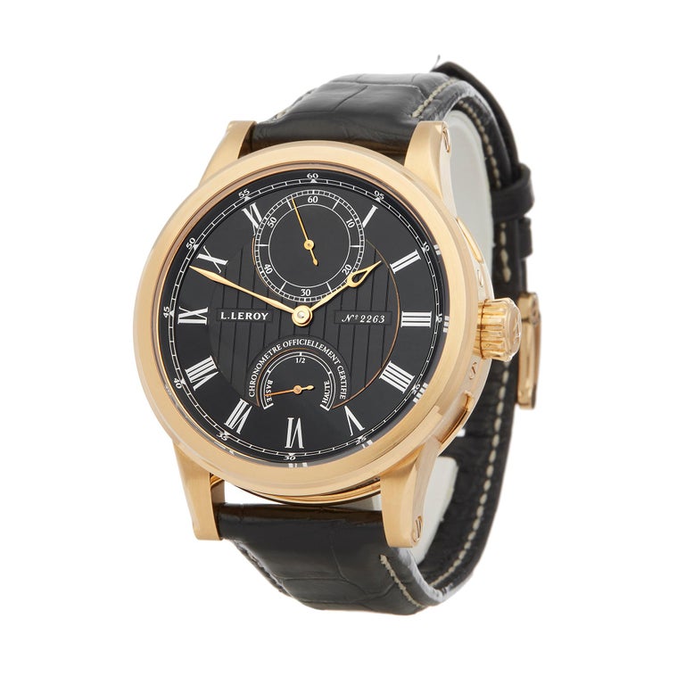 L.Leroy Marine Power Reserve 18 Karat Rose Gold at 1stDibs | leroy watch