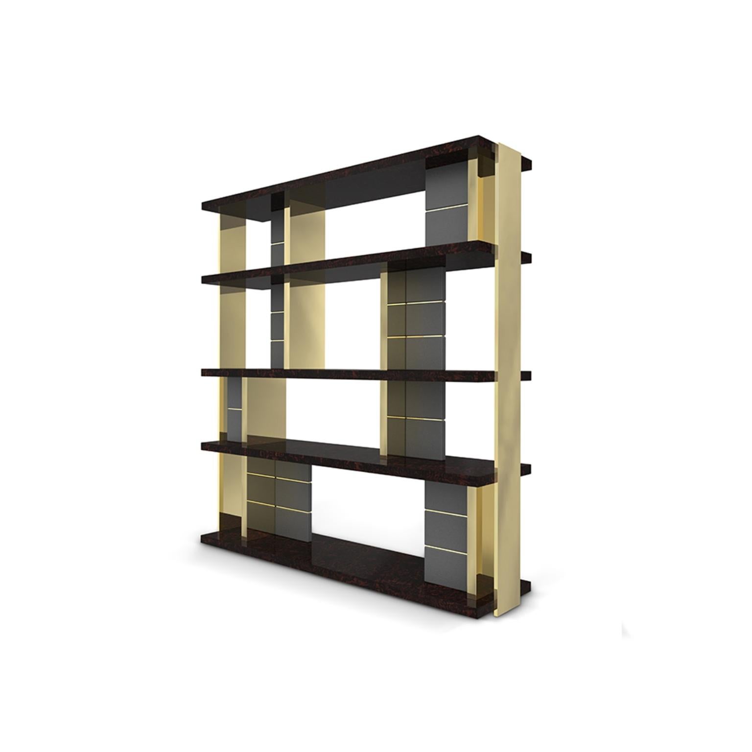 Lloyd Bookcase in Wood and Leather For Sale at 1stDibs | leather bookcase
