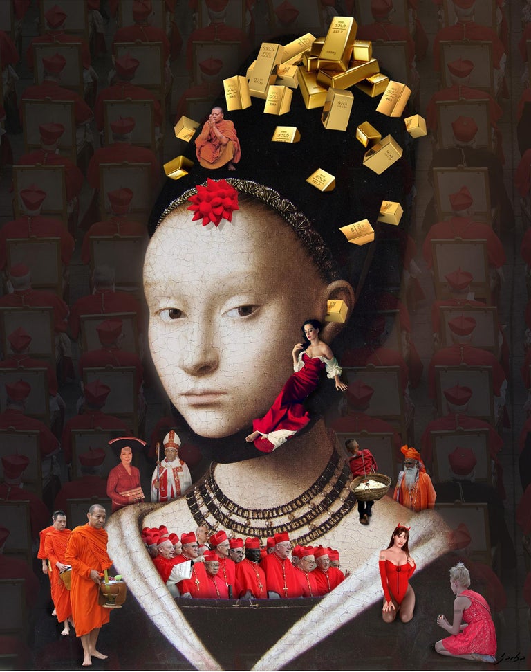 Lluis Barba - Portrait of a Young Women, Petrus Christus For Sale at ...