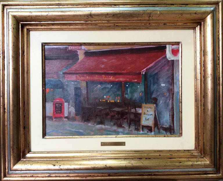 Lluis Ribas - facade. urban landscape. original figurative acrylic ...