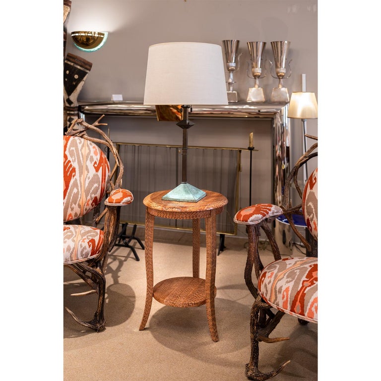 Lobel Originals Side Table in Snakeskin 2021 'Signed' For Sale at 1stDibs