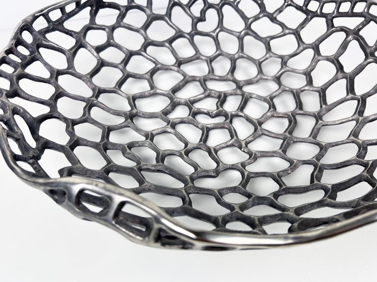 L'Objet Large Cast Metal Sculptural Centerpiece Bowl For Sale at 1stDibs