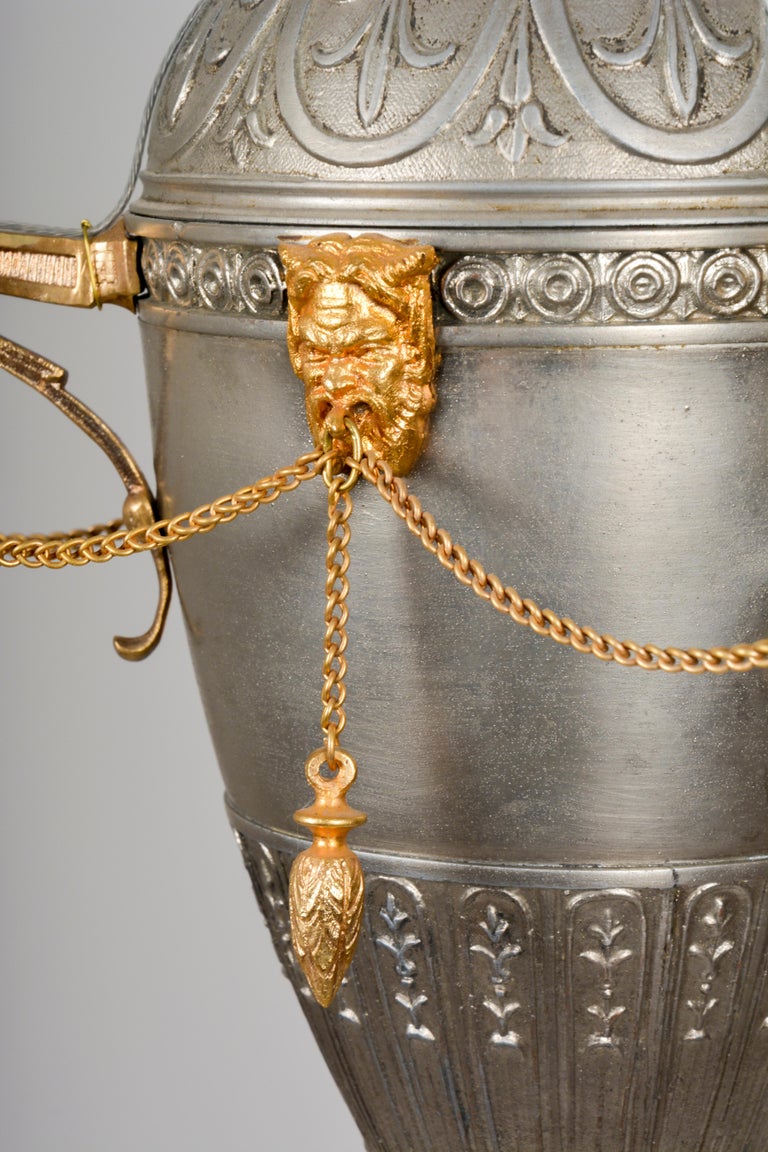 Lobmeyr-Restored Empire-Style Eternal Flame Pendant Lamp For Sale at ...