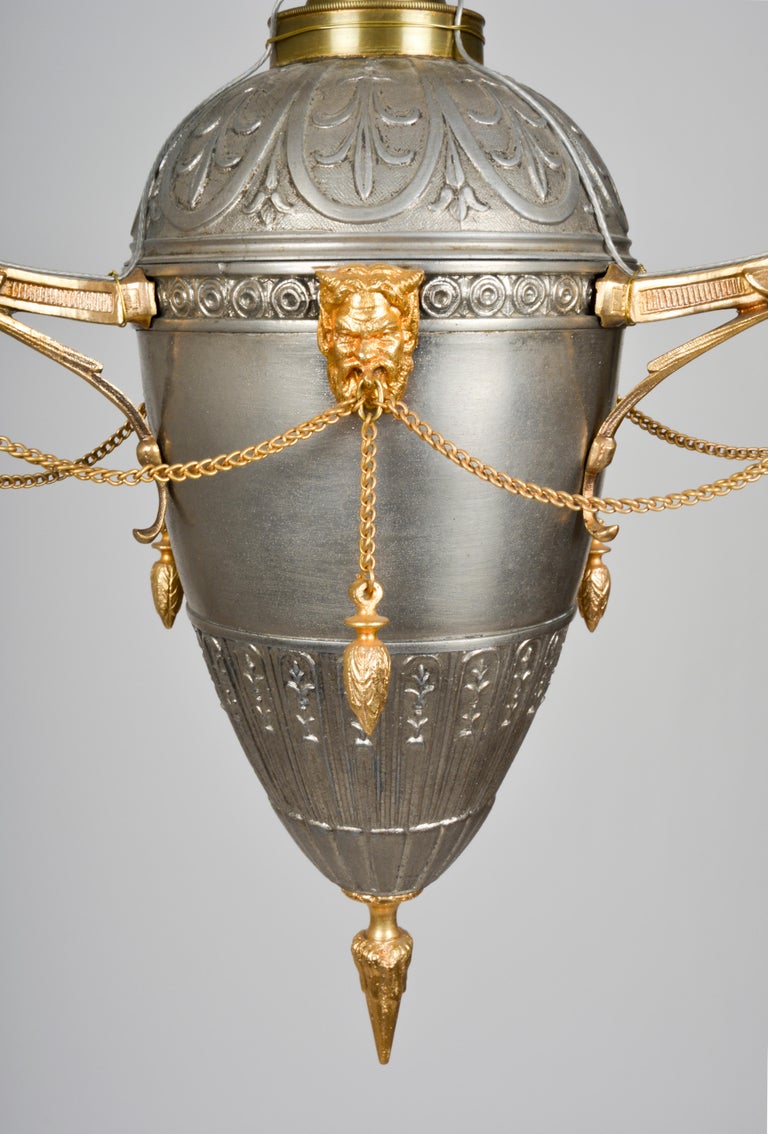 Lobmeyr-Restored Empire-Style Eternal Flame Pendant Lamp For Sale at ...