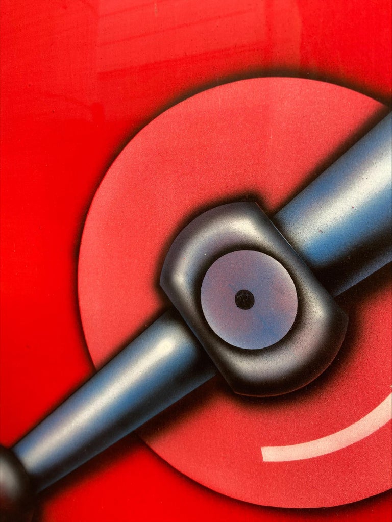 Lock on Red Background, Peter Klasen at 1stDibs