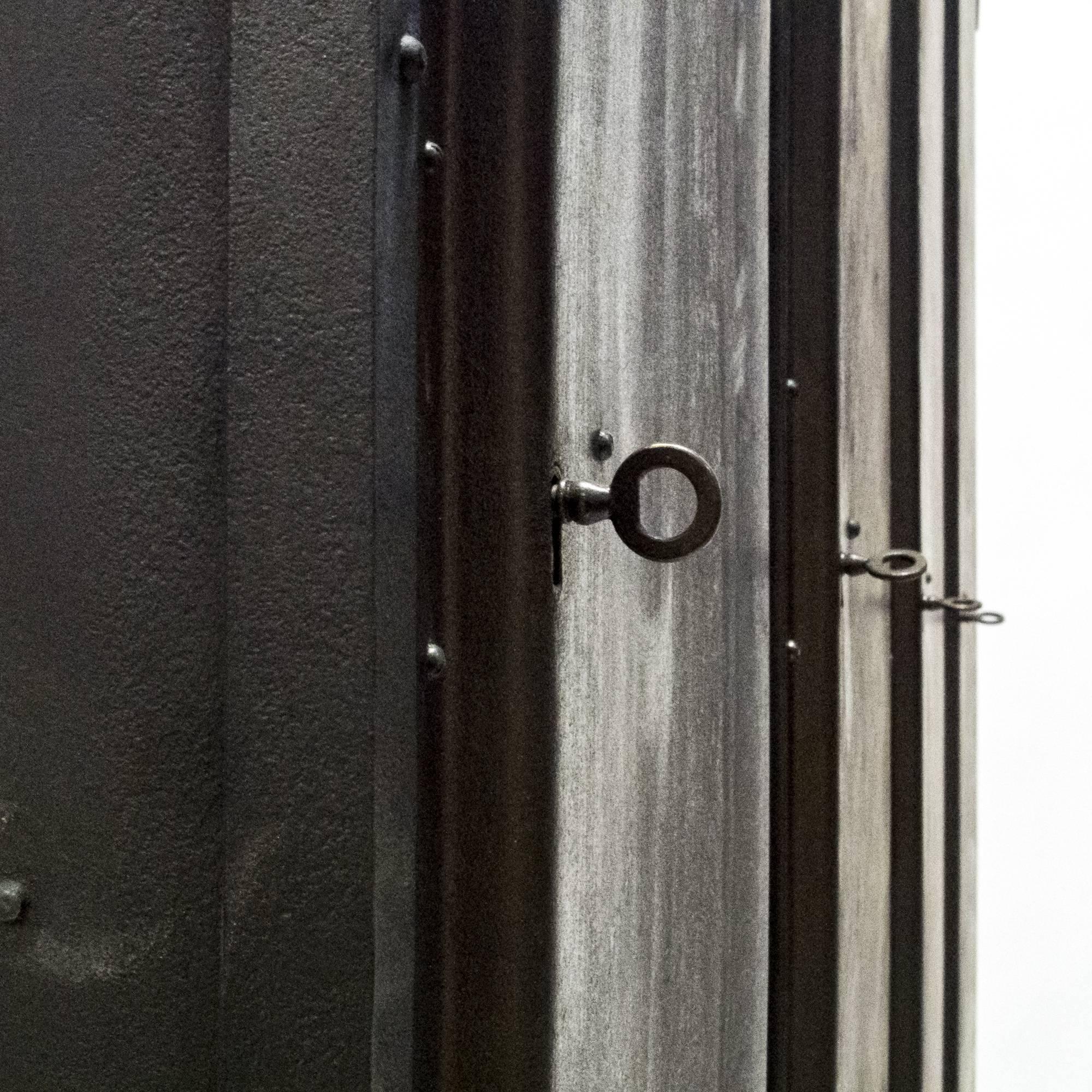 Locker Four Doors, Patinated Iron, circa 1900 at 1stDibs