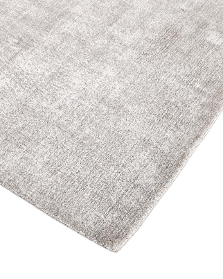 Indian Made Handmade Contemporary Solid Area Rug at 1stDibs
