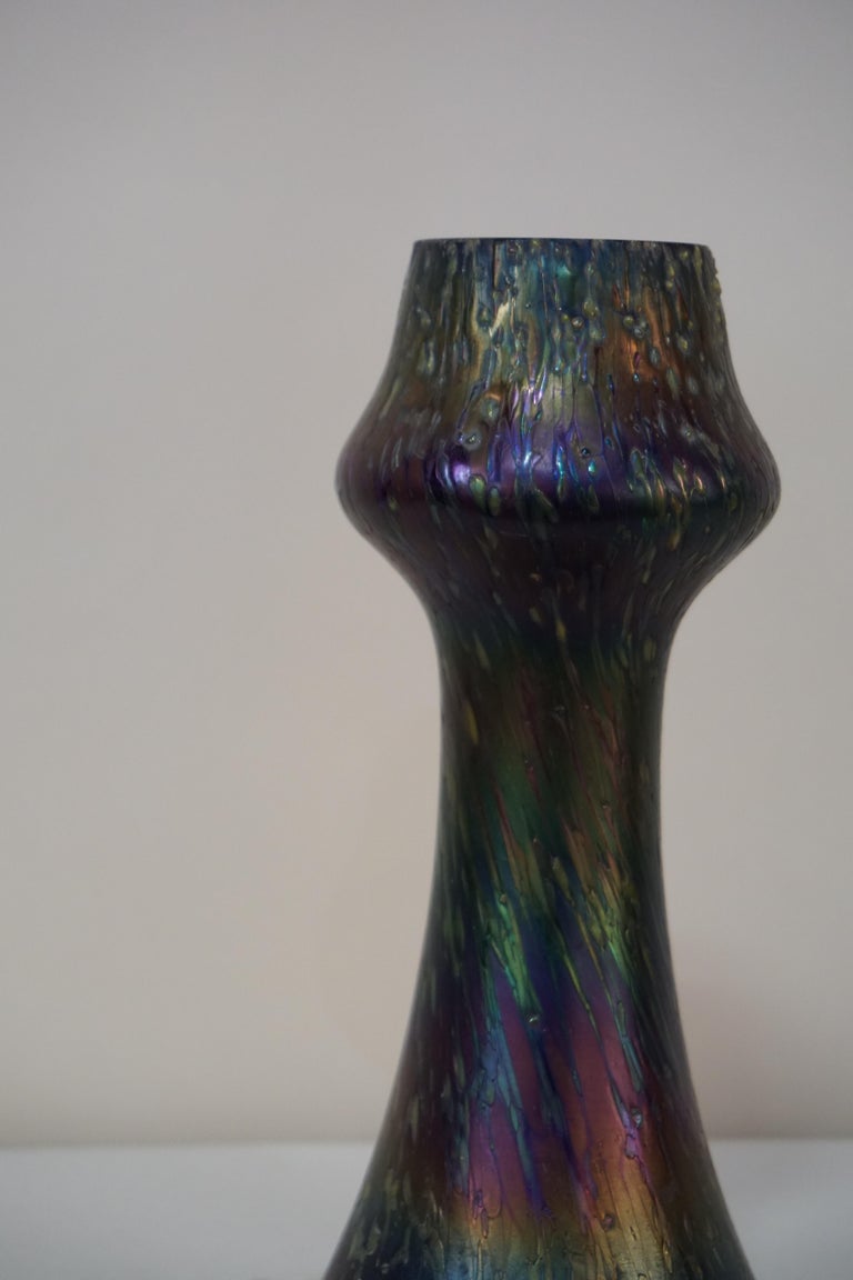 Art Glass Vase with Iridescent Glaze For Sale at 1stDibs | loetz ...