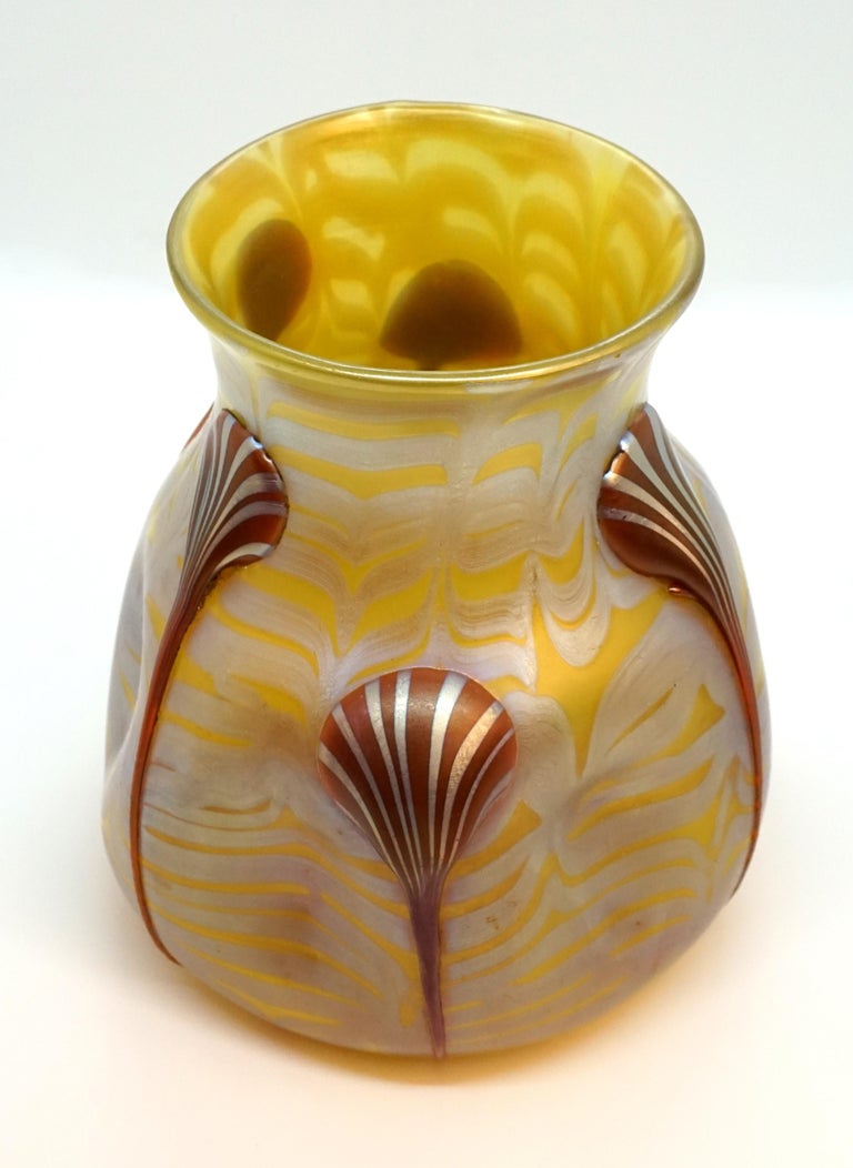 Loetz Art Nouveau Vase Phenomenon Genre 1/4 with Drop-Applications ...