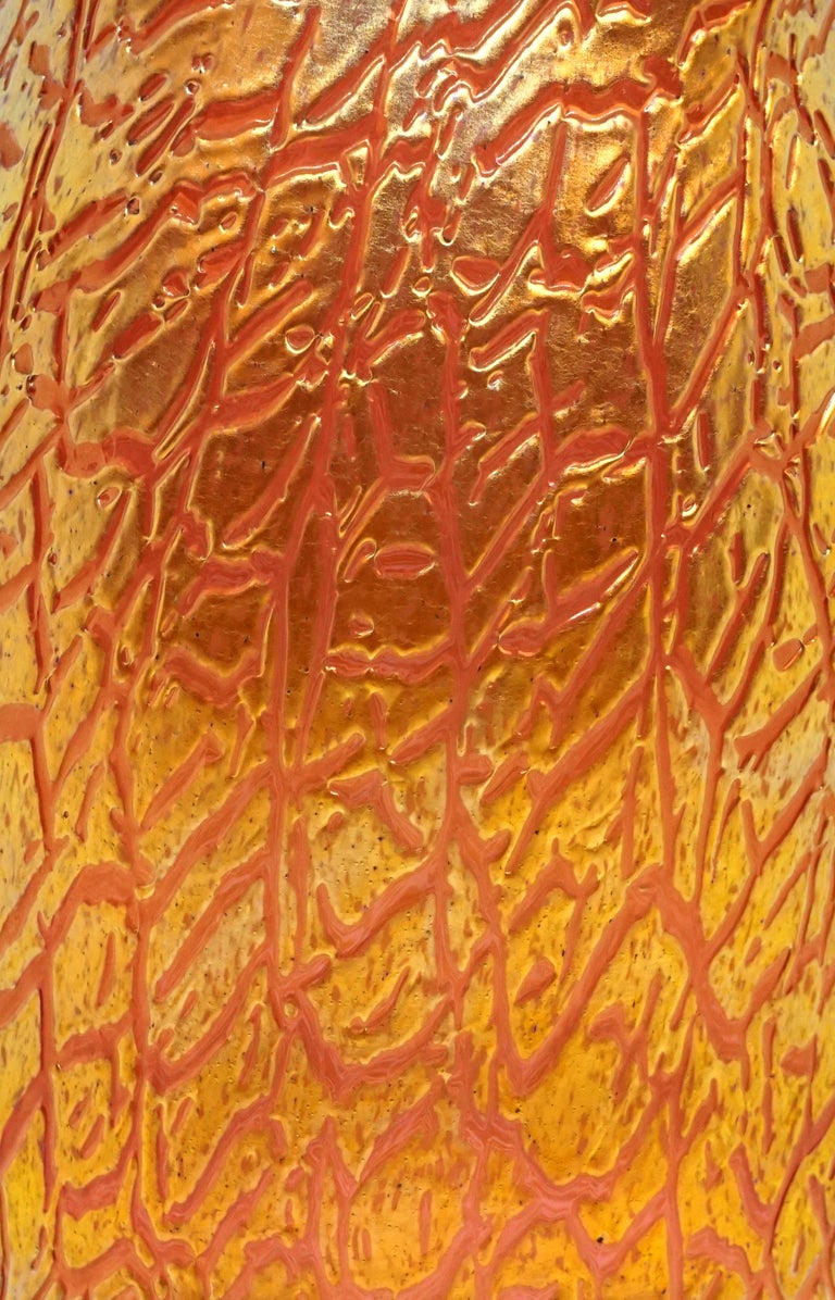 Loetz Art Nouveau Vase Phenomenon Pink Mimosa with Silvery-Yellow ...