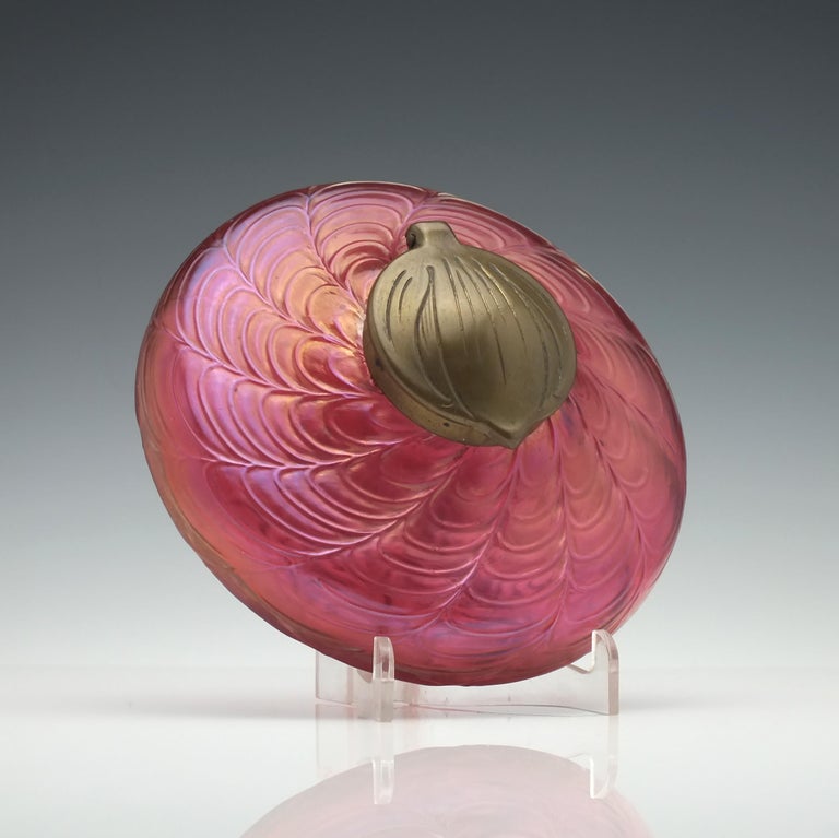 Loetz Iridescent Glass Inkwell, circa 1910 at 1stDibs