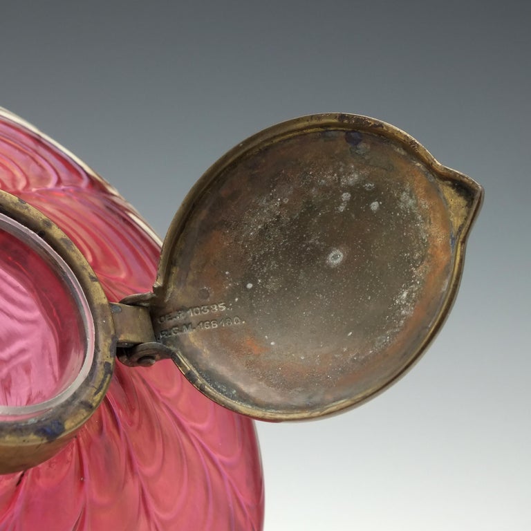 Loetz Iridescent Glass Inkwell, circa 1910 at 1stDibs