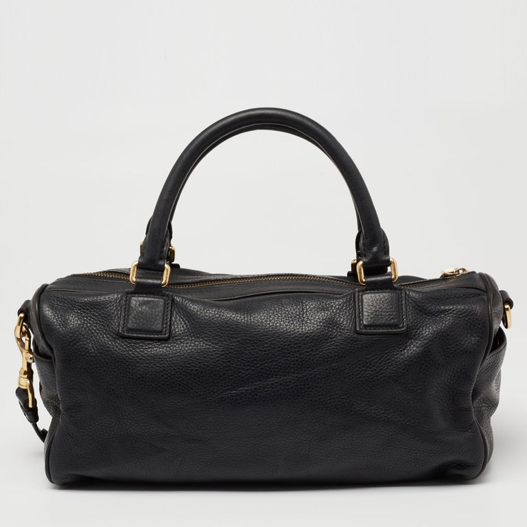 Loewe Black Leather Boston Bag at 1stDibs