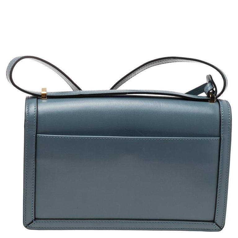 Loewe Blue Leather Barcelona Crossbody Bag at 1stDibs