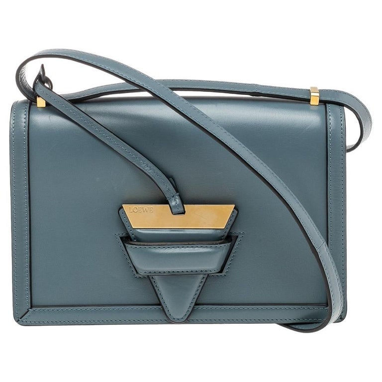 Loewe Blue Leather Barcelona Crossbody Bag at 1stDibs
