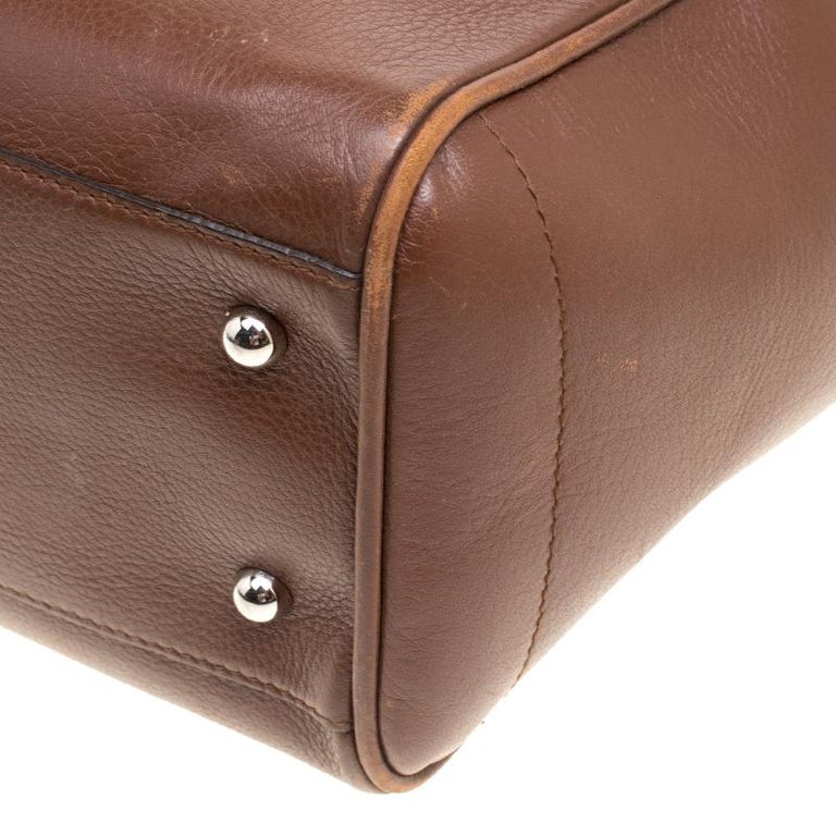 Loewe Brown Leather Heritage Tote For Sale at 1stDibs