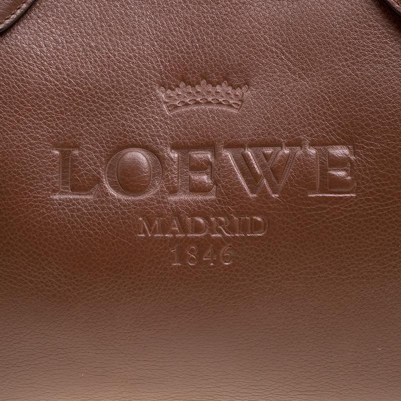 Loewe Brown Leather Heritage Tote For Sale at 1stDibs | loewe heritage tote