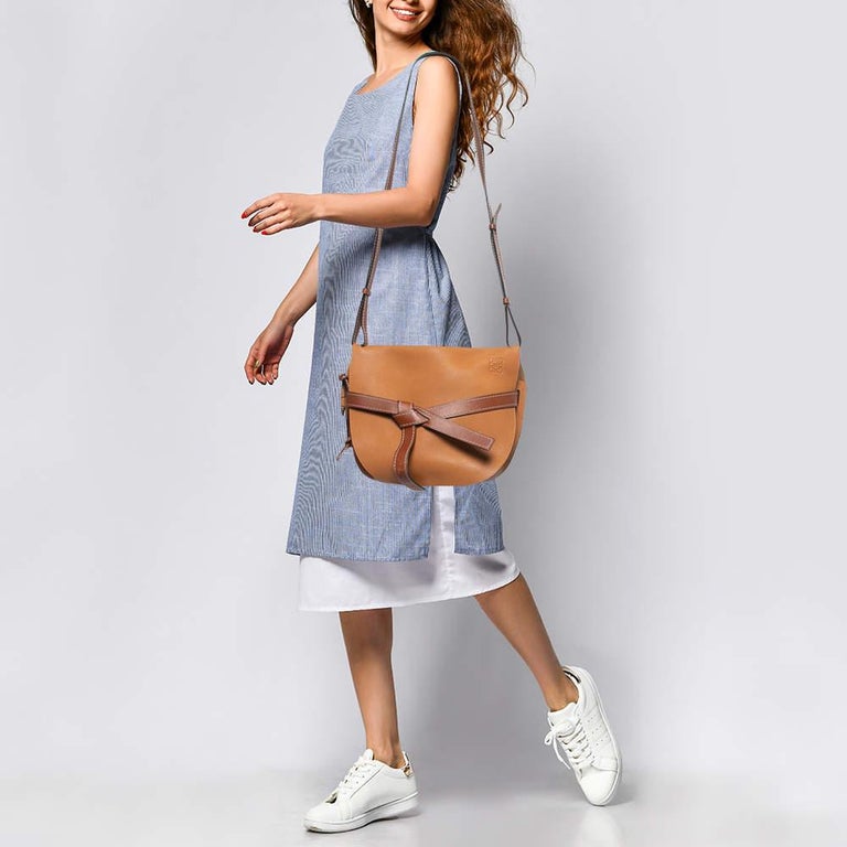 Loewe Brown Leather Large Gate Shoulder Bag For Sale at 1stDibs