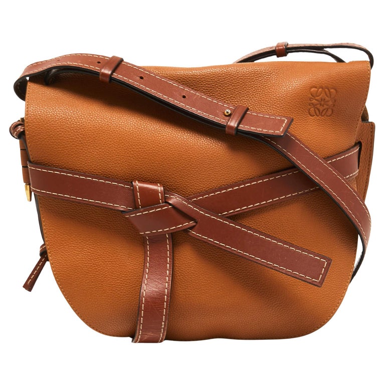 Loewe Brown Leather Large Gate Shoulder Bag For Sale at 1stDibs