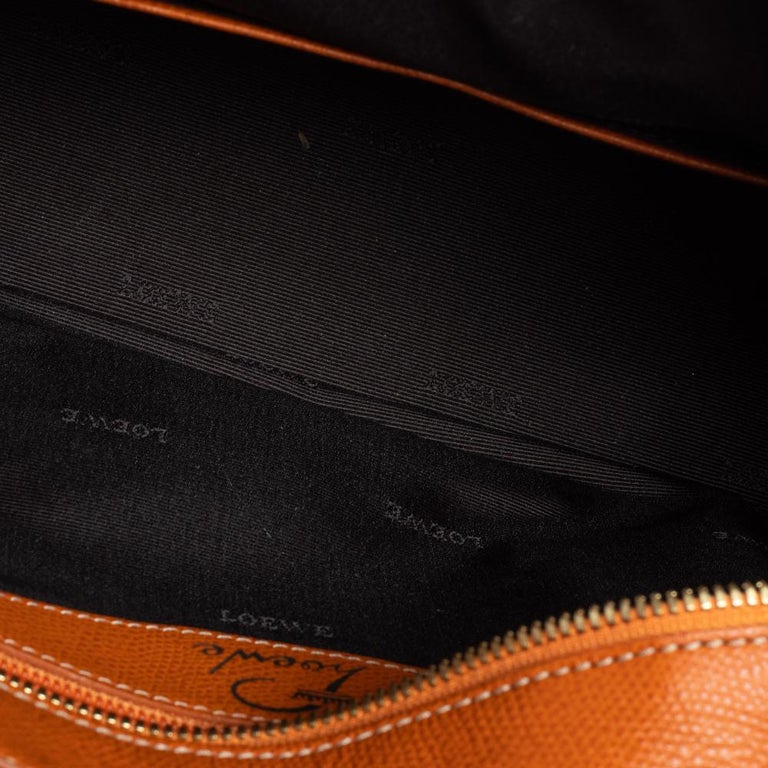 Loewe Burnt Orange Leather Bowling Bag at 1stDibs
