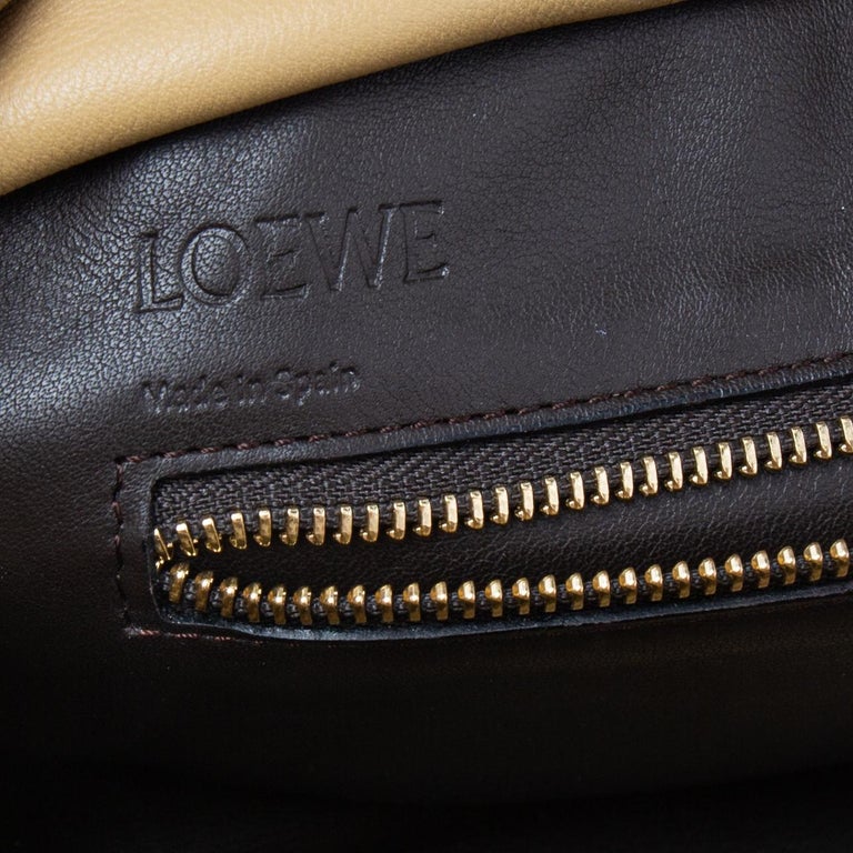 Loewe Cream/Dark Brown Suede and Leather Amazona 28 Bag at 1stDibs