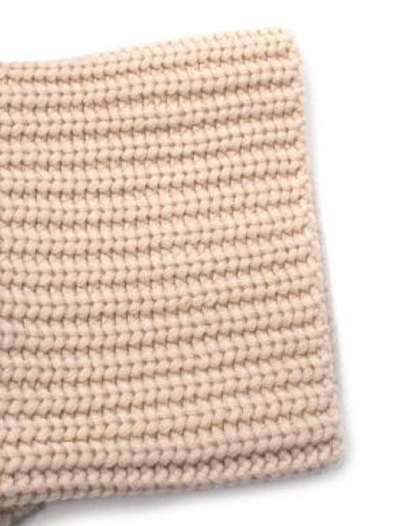 Loewe Creme Pearl Embellished Collar Knit Sweater For Sale at 1stDibs
