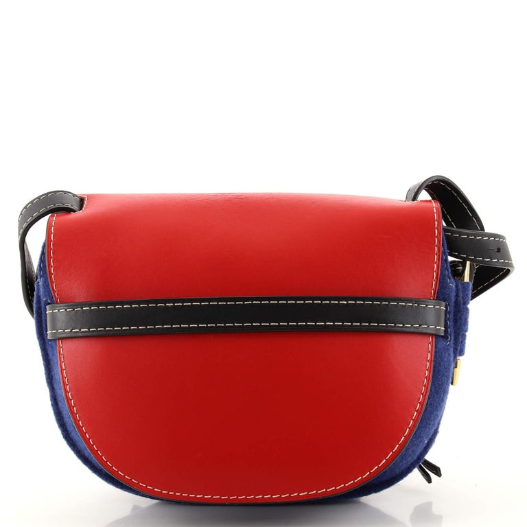 Loewe Gate Shoulder Bag Leather and Felt Small For Sale at 1stDibs
