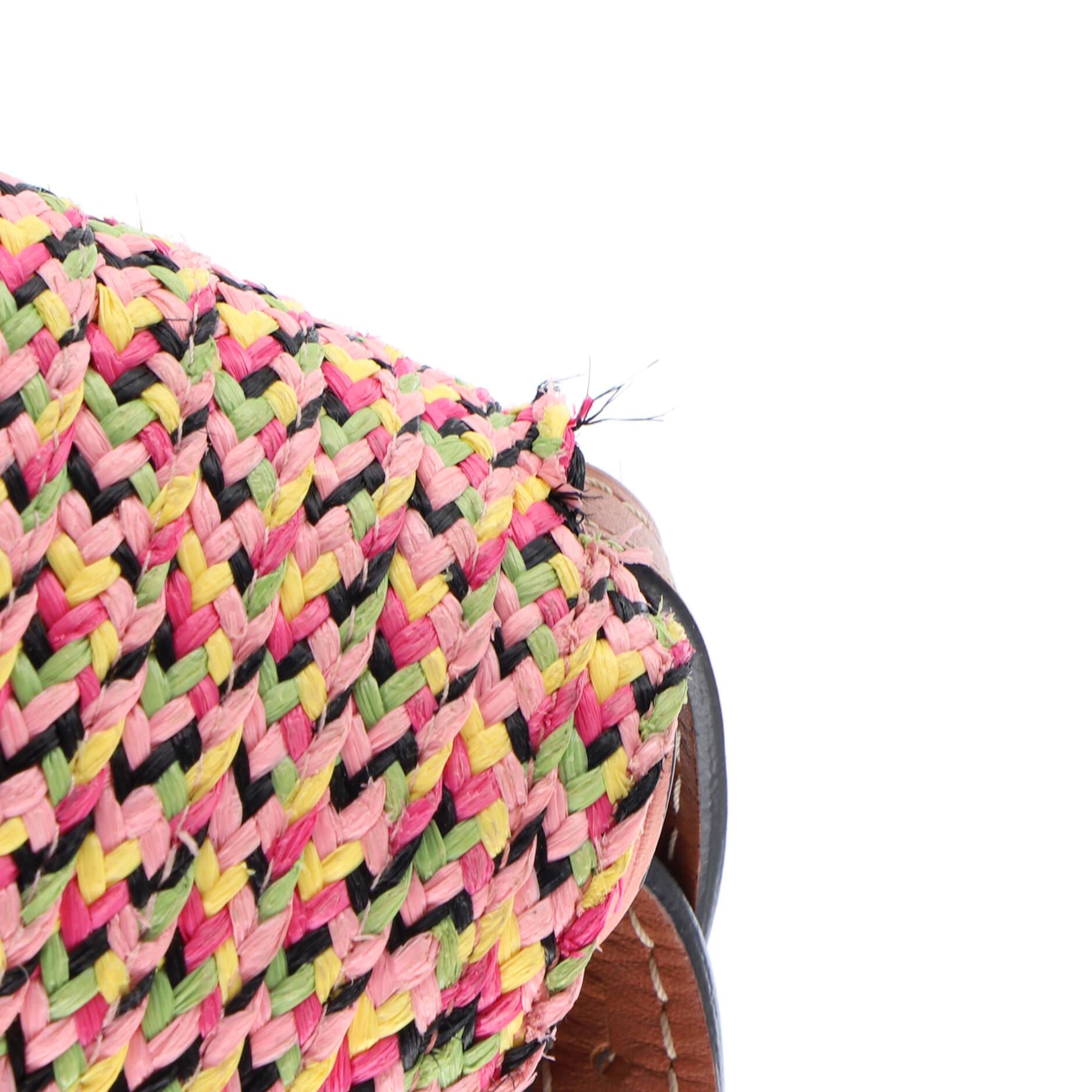Loewe Gate Shoulder Bag Leather with Raffia Small For Sale at 1stDibs