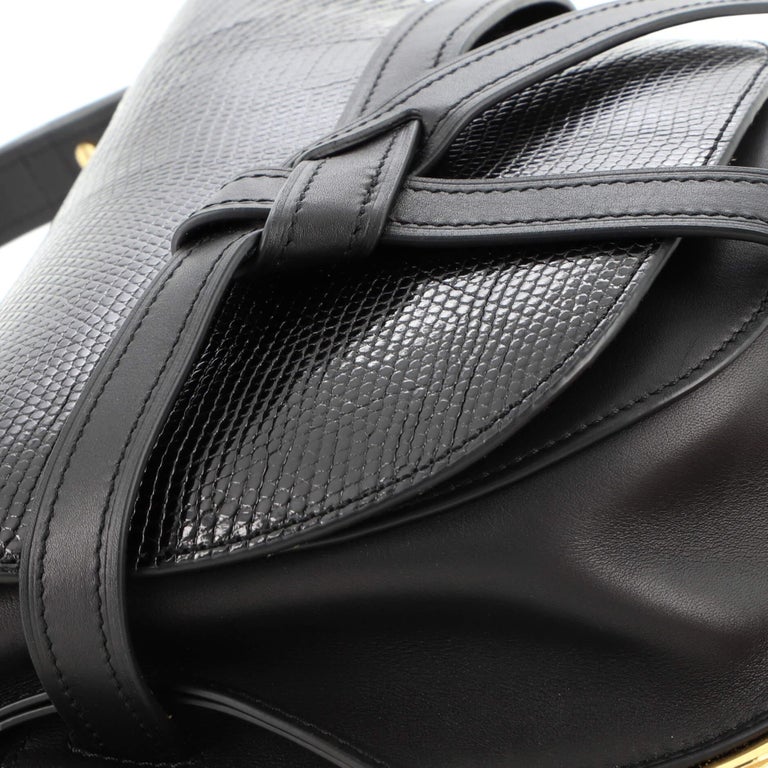 Loewe Gate Shoulder Bag Lizard and Leather Small For Sale at 1stDibs