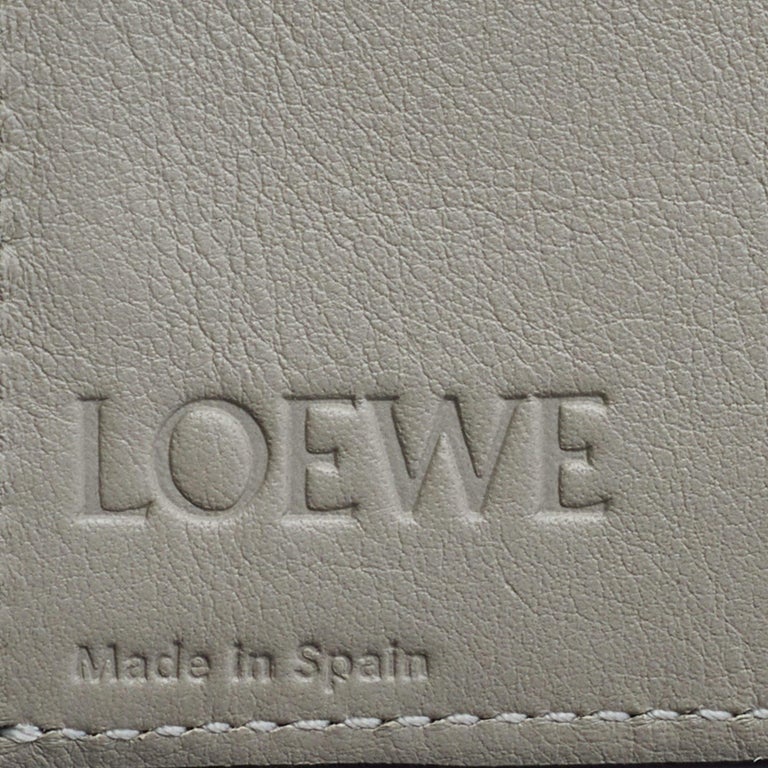 Loewe Green/Yellow Leather Trifold Wallet For Sale at 1stDibs