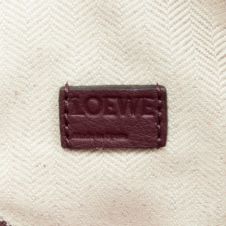 LOEWE Mini Puzzle burgundy red leather 2 way crossbody bag For Sale at ...