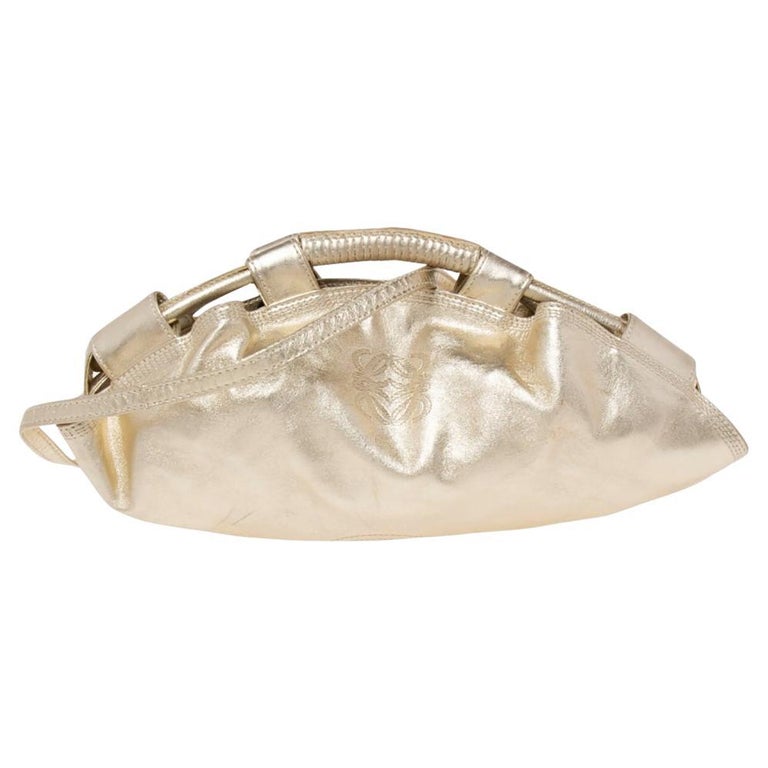Loewe Pale Gold Leather Aire Crossbody Bag at 1stDibs