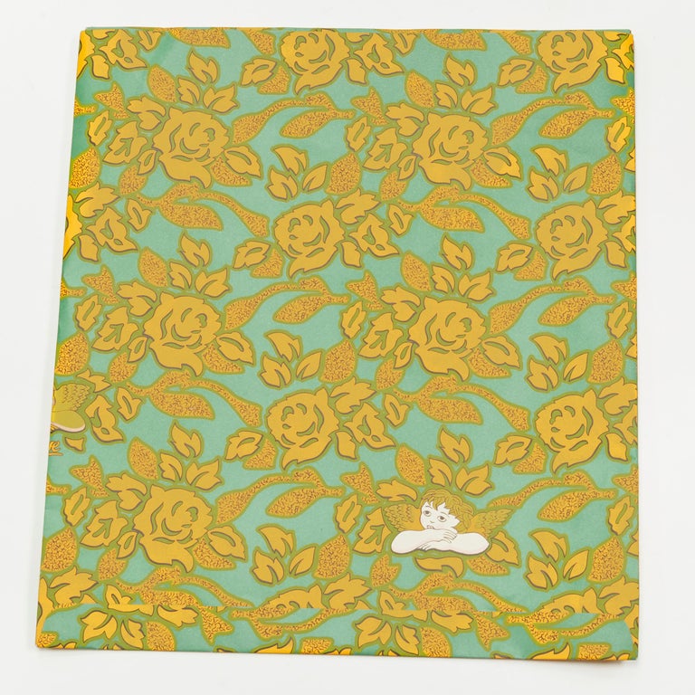 LOEWE Paula's black embroidery rattan raffia brown leather tie hand fan ...