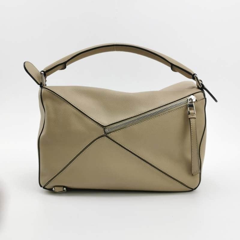 Loewe Puzzle Medium Sand Beige Calfskin Leather Bag For Sale at 1stDibs