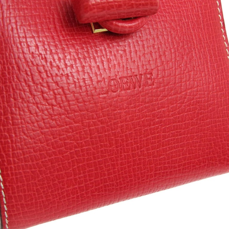 Loewe Red Leather Evening Small Box Mini Toggle Shoulder Flap Bag For ...