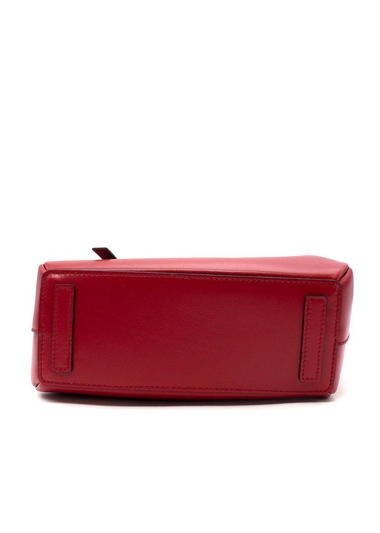Loewe Red Leather Mini Tote Bag For Sale at 1stDibs
