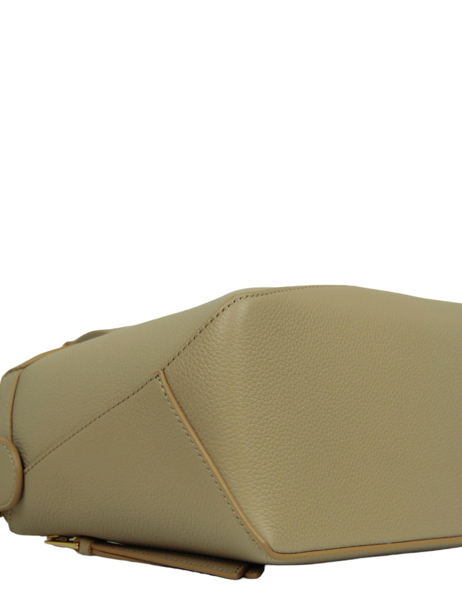 Loewe Sand Beige Soft Grained Calfskin Leather Small Puzzle Bag For ...