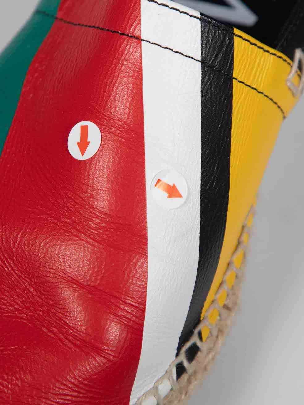 Loewe Striped Pattern Leather Espadrilles Size IT 41 For Sale at 1stDibs