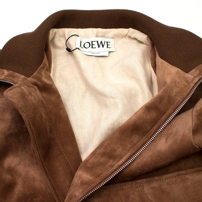 Loewe Suede Bomber Jacket US 8 For Sale at 1stDibs