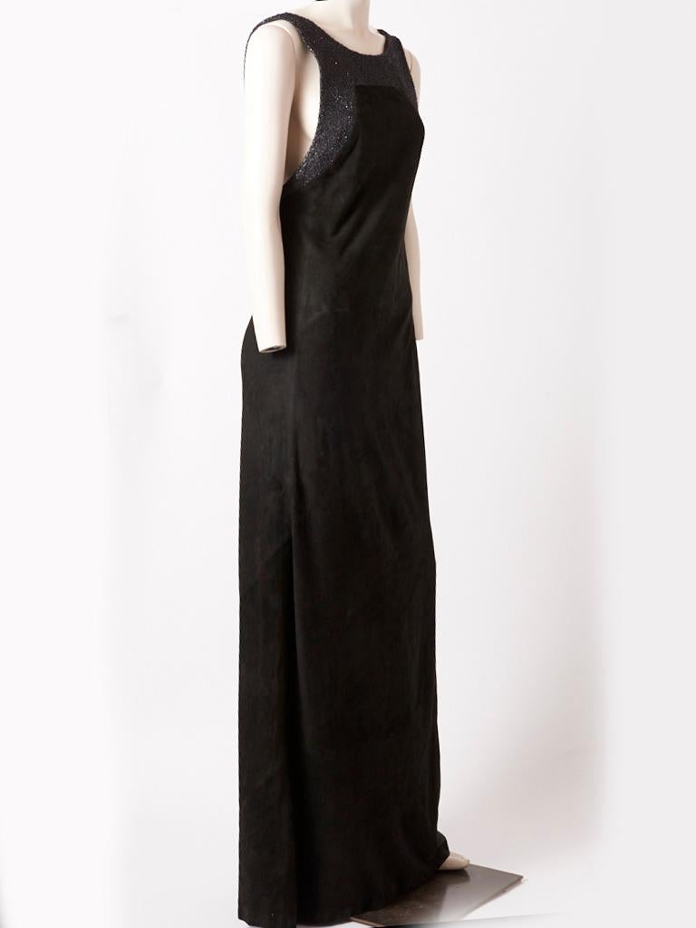 Loewe Suede Dress with Beaded Detail For Sale at 1stDibs