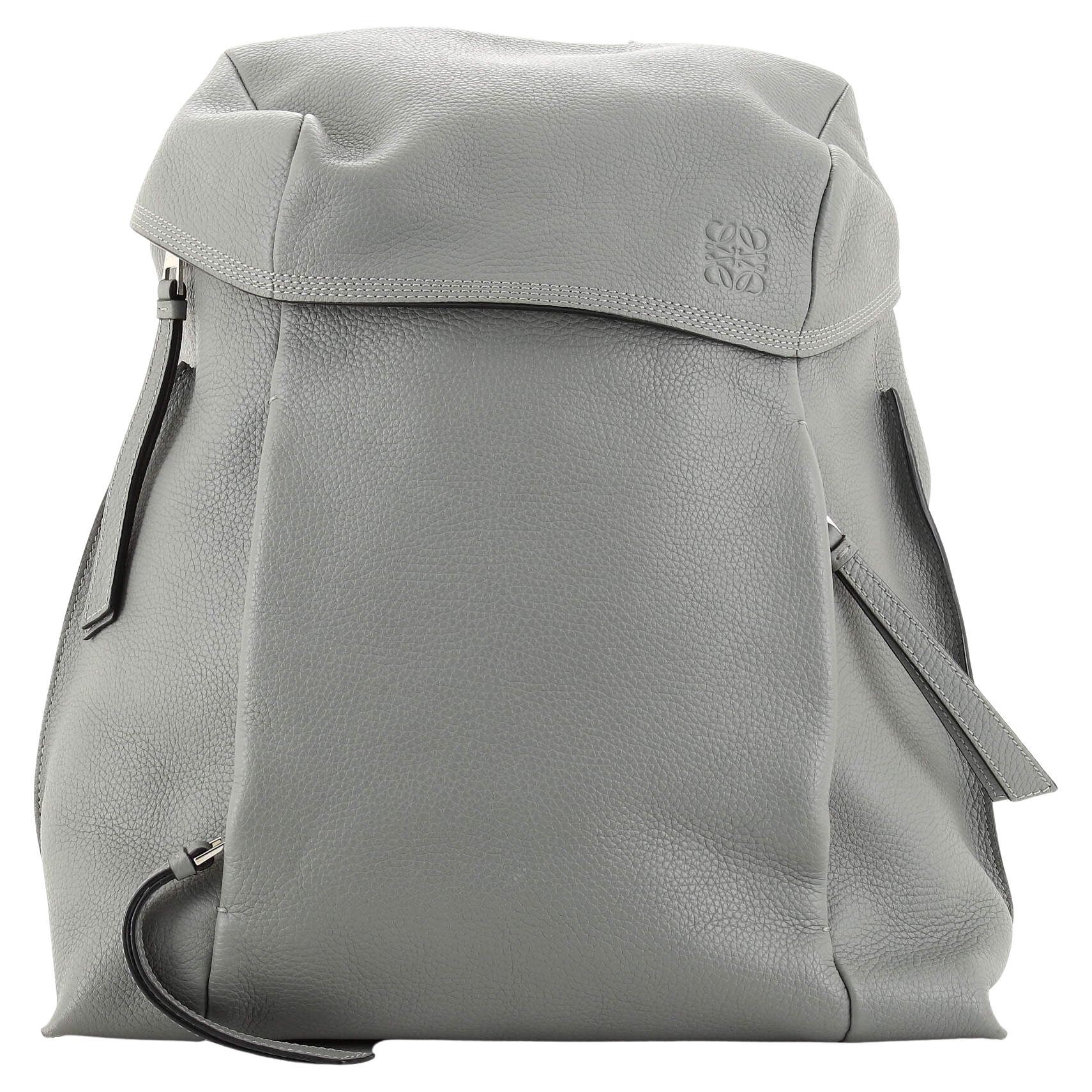 Loewe Eye/Loewe/Nature Tech Backpack Canvas with Leather at 1stDibs