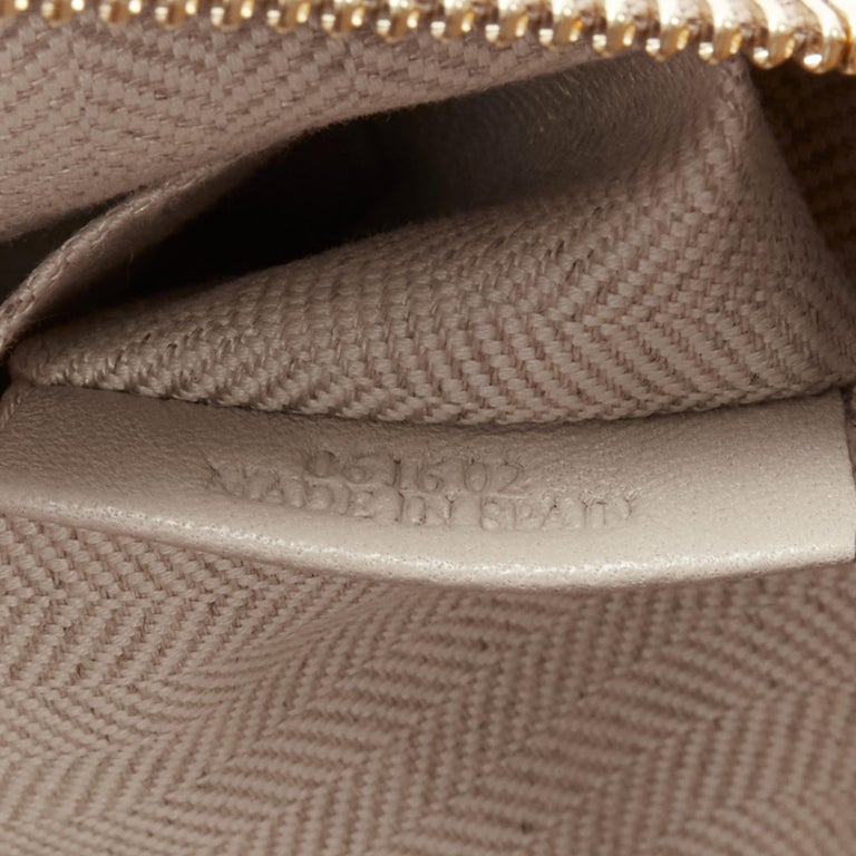 LOEWE T Pouch brown Anagram logo embossed front zip portfolio clutch ...