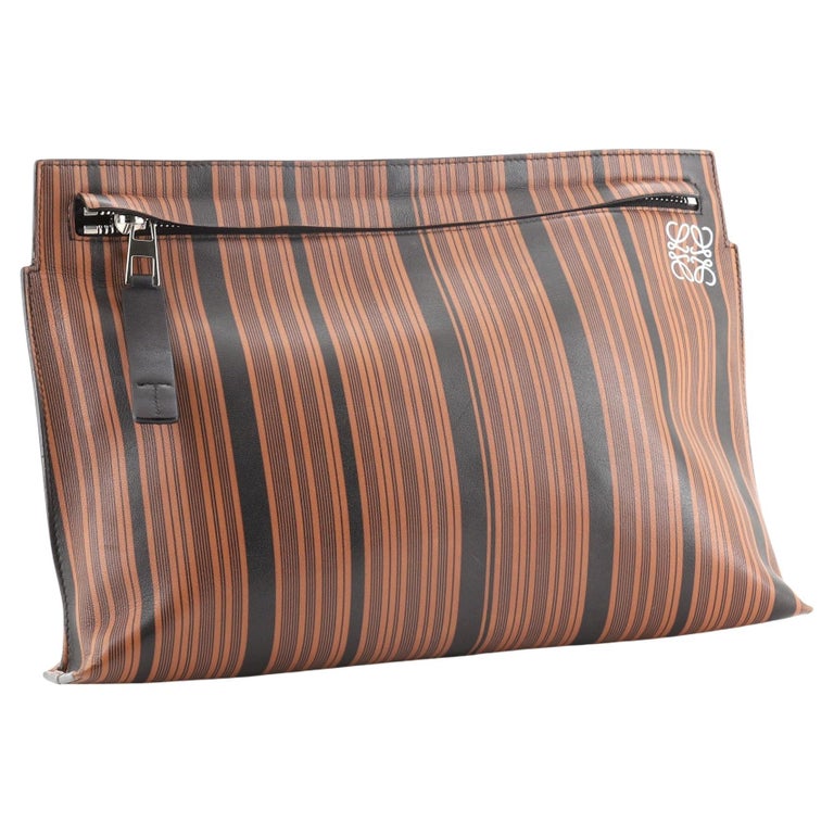 Loewe T Pouch Printed Leather Brown, Print For Sale at 1stDibs