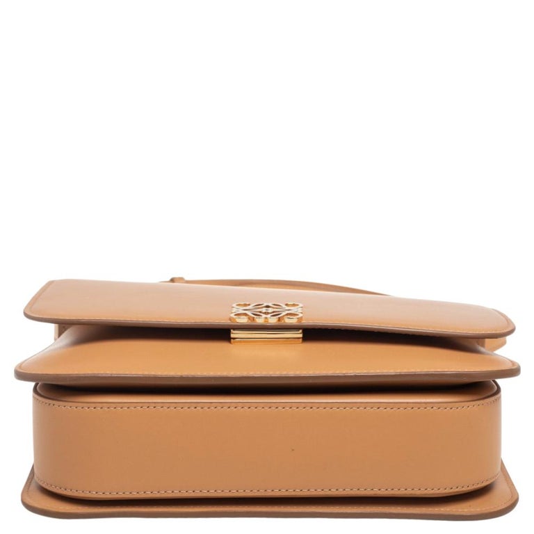 Loewe Tan Leather Anagram Flap Shoulder Bag at 1stDibs