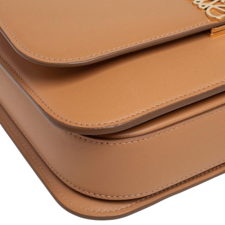 Loewe Tan Leather Anagram Flap Shoulder Bag at 1stDibs