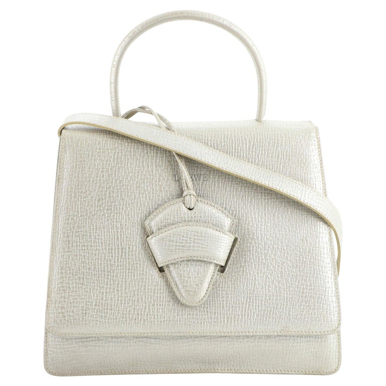 Loewe Vintage Barcelona Top Handle Bag Textured Leather Small For Sale ...
